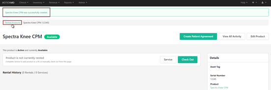 Overview of Rental Process in MotionMD – Direct Support
