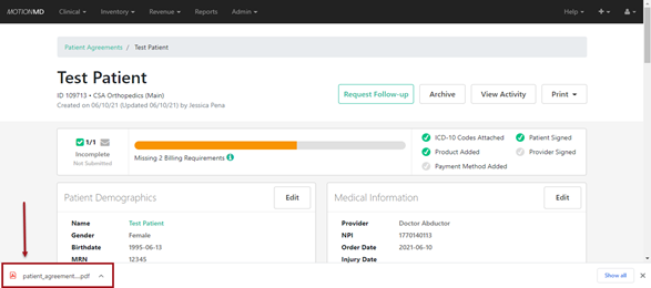 Printing a PA Receipt – Direct Support