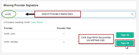Obtaining a Provider Signature – Direct Support