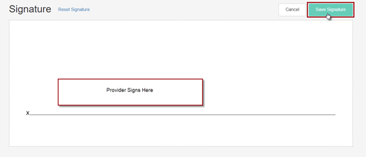 Obtaining a Provider Signature – Direct Support