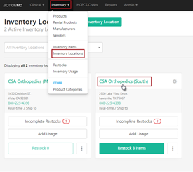 Create a Manual Restock Order – Direct Support